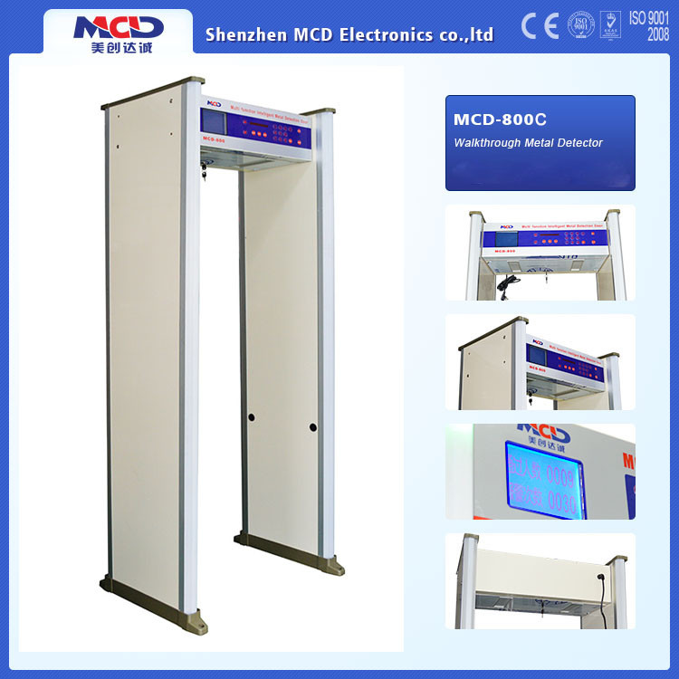 6.0" Large screen LCD Archway Metal Detector With 10 Detecting Lateral ...