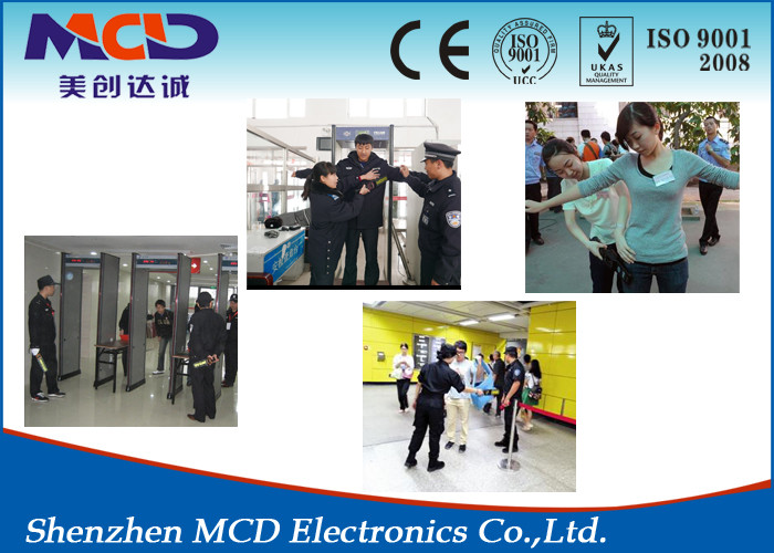 Long Range hand held body scanner , police portable metal detector With ...