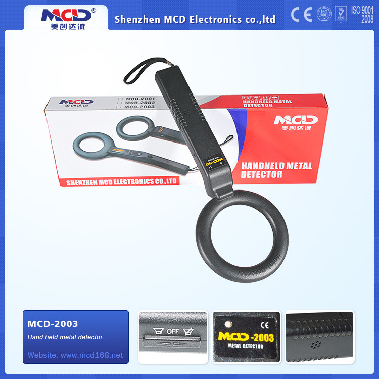 Mini Type Handheld Metal Detector knife Gun Scanner Device With CE